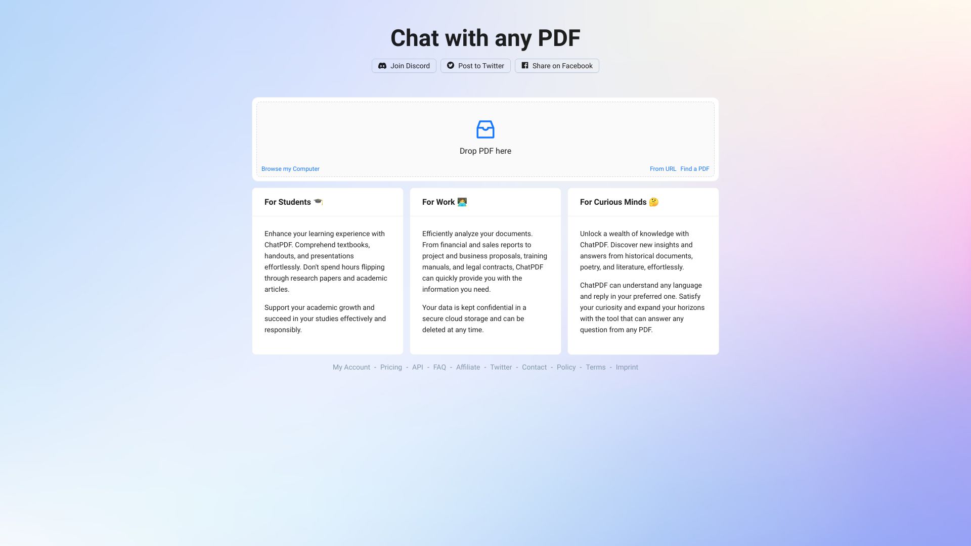 Effortless PDF Insights through Conversational AI | Find Your AI Tools
