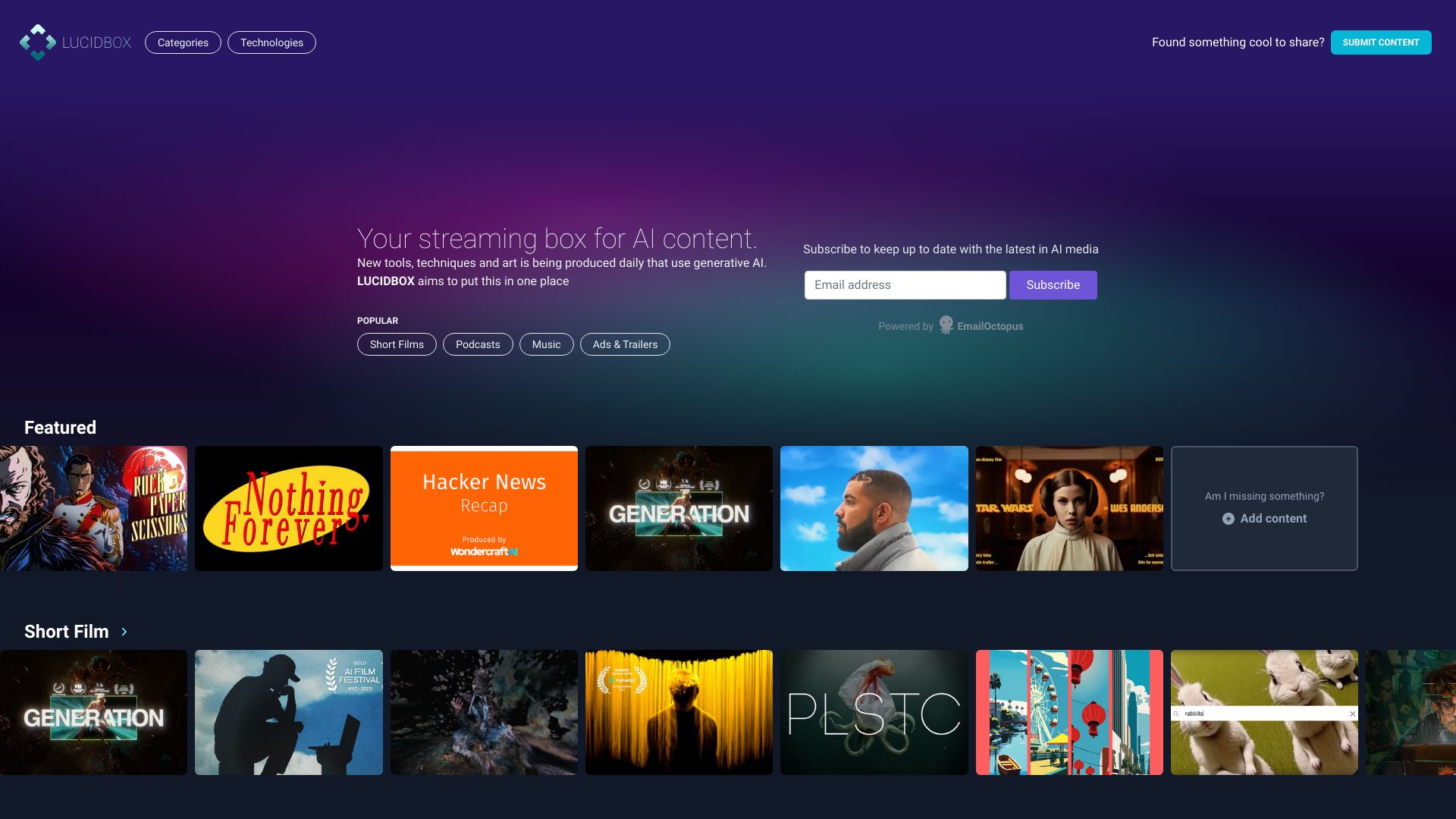 AI Content Streaming Box | Find Your AI Tools