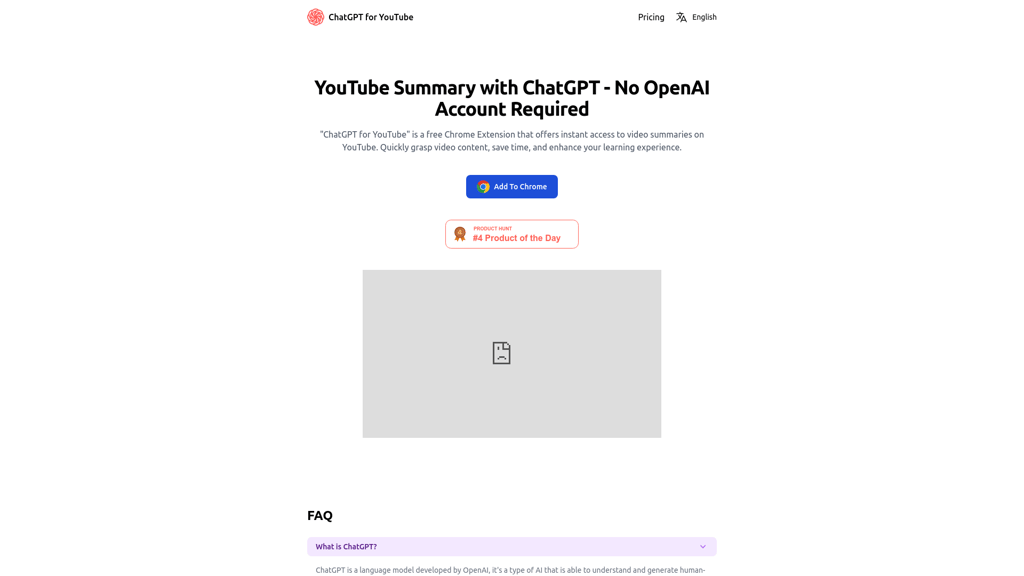 Unlock Video Insights with ChatGPT for YouTube | Find Your AI Tools