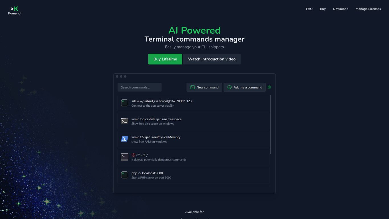 AI-Powered Terminal Command Manager: Streamlining CLI Productivity | Find Your AI Tools
