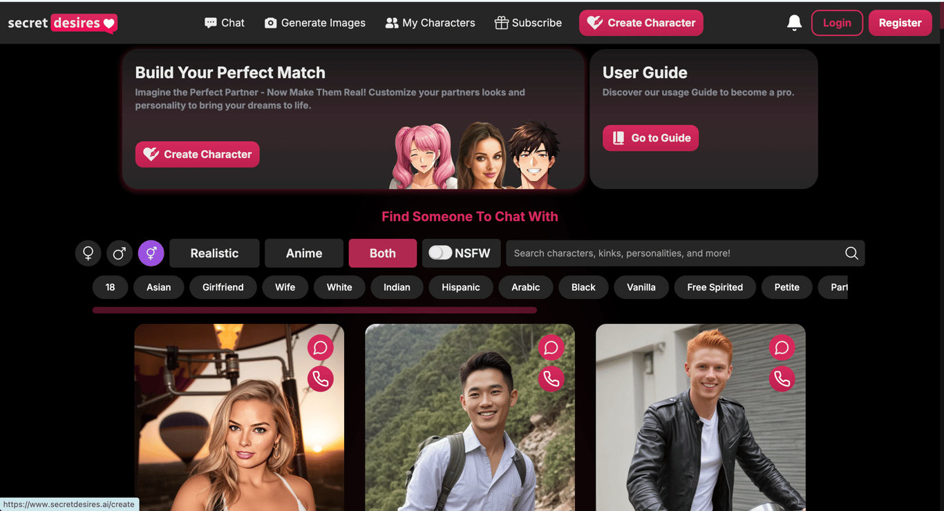 Explore Your Deepest Desires Safely | Find Your AI Tools