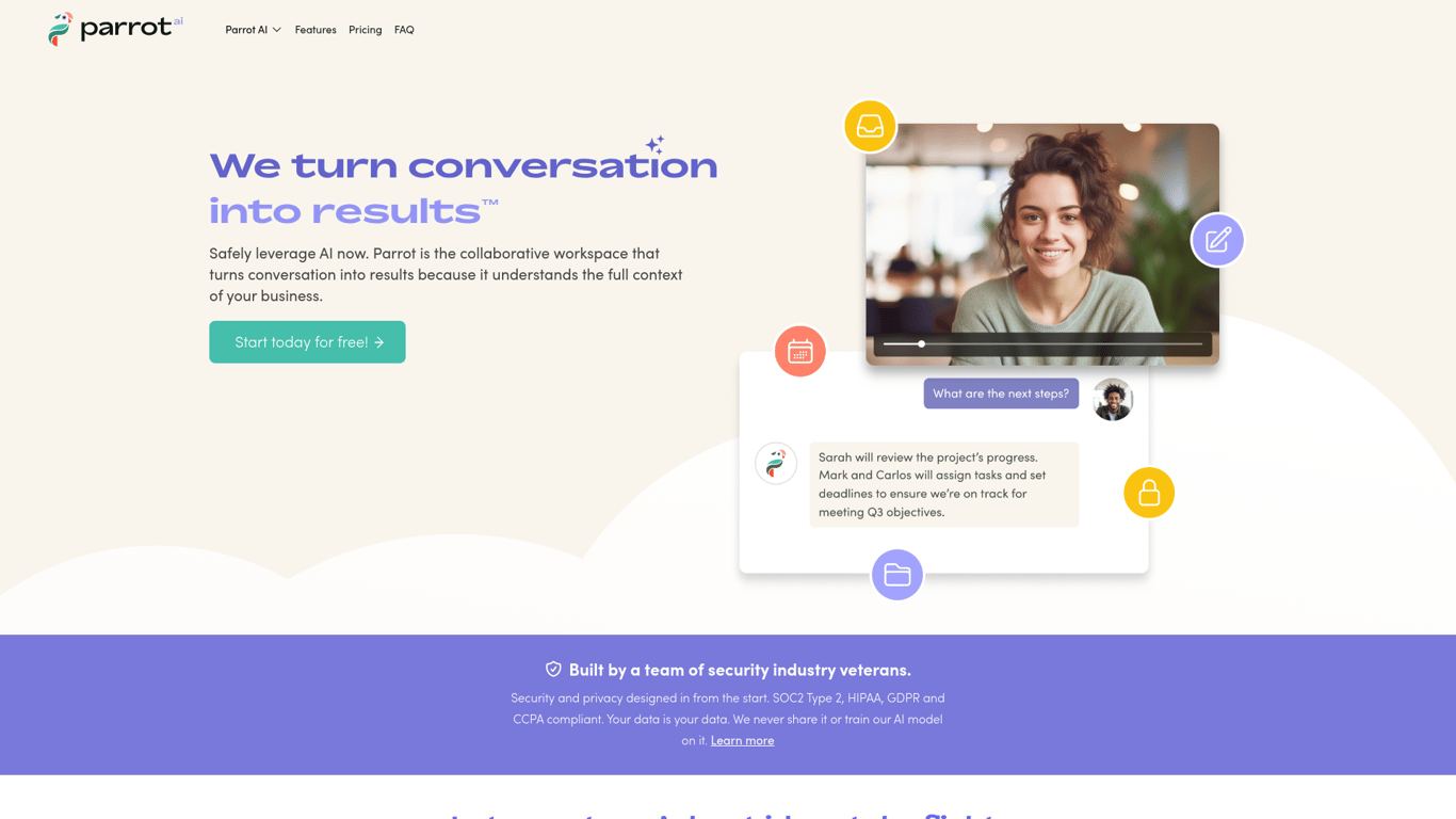 Parrot AI: Revolutionizing Meetings with AI | Find Your AI Tools