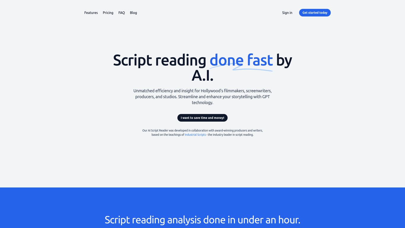 Streamline Your Storytelling with AIScriptReader | Find Your AI Tools
