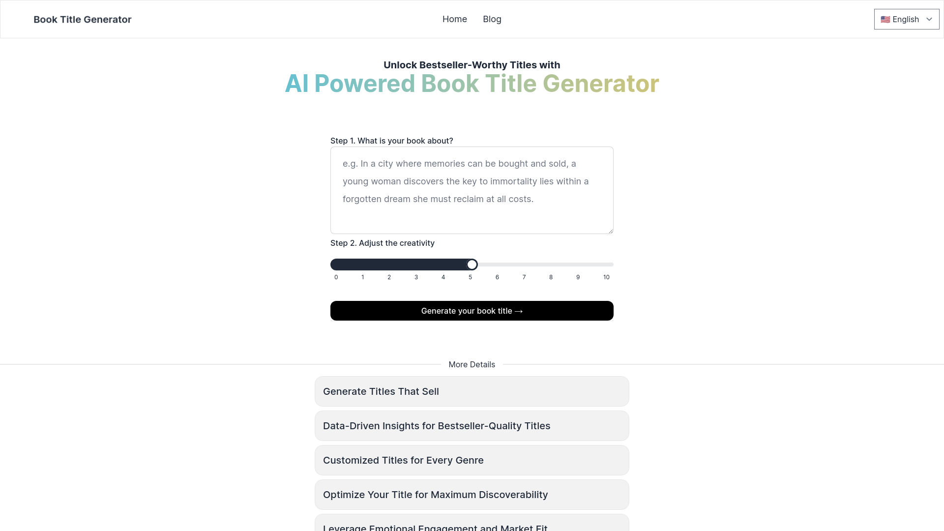 AI-Powered Book Title Generator | Find Your AI Tools
