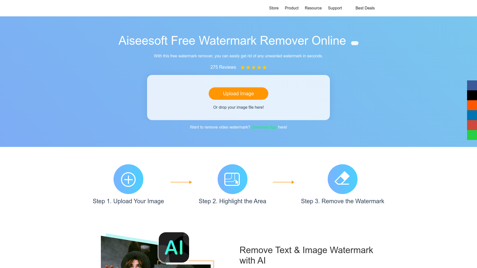 Aiseesoft Free Watermark Remover Online - Effortlessly Eliminate Unwanted Watermarks | Find Your ...